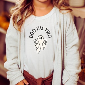 Boo I'm Two Second Birthday Shirt Halloween 2nd Birthday Shirt Toddler ...