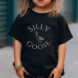 Silly Goose. Funny Toddler Shirt Modern Graphic Tee for Kids Cute Funny ...