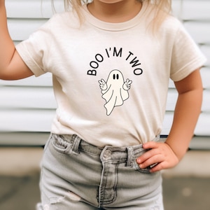 Boo I'm Two Second Birthday Shirt Halloween 2nd Birthday Shirt Toddler ...