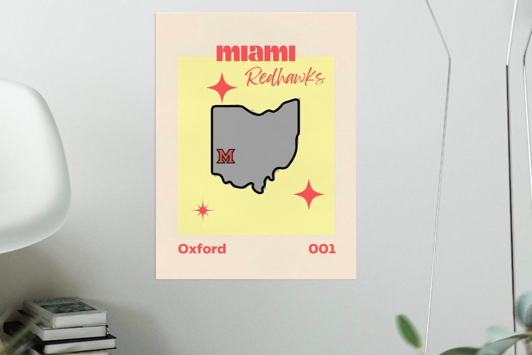 Miami Redhawks Single Print - Etsy