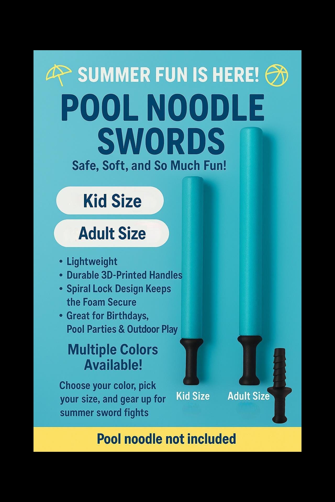 Pool Noodle Sword Handle - Etsy