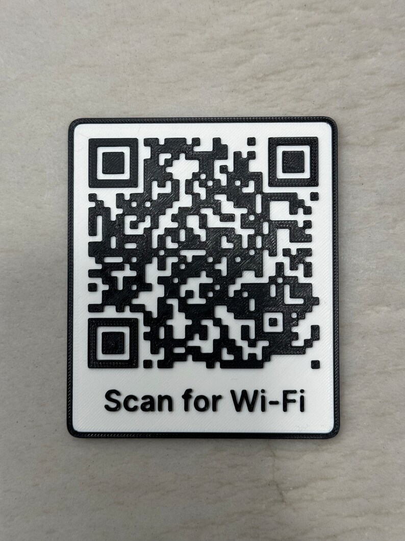 Custom Wi-fi QR Code With Stand - Etsy