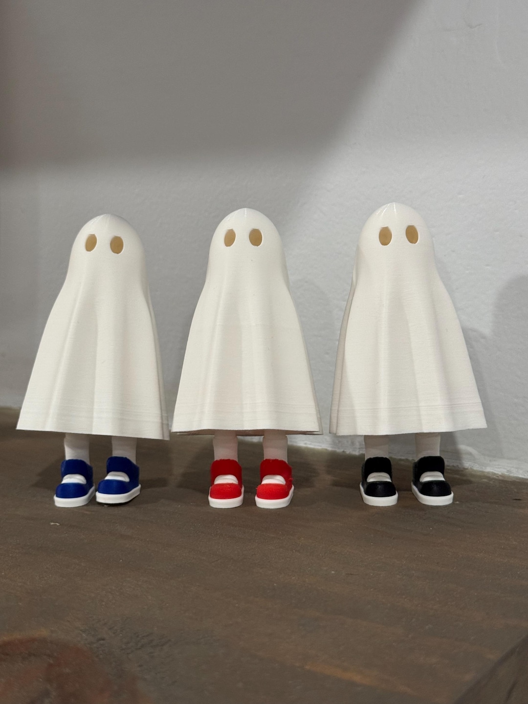 3D Printed Ghost With Legs & Colored Shoes - Etsy