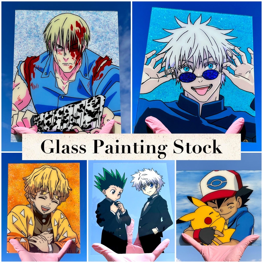 Anime/manga Glass Painting Stock - Etsy
