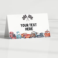 Instant Download Blank Cars Food Tents | Cars Party | Food Signs | Car ...