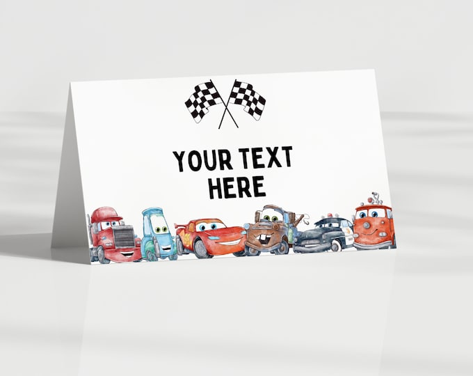 Cars Food Tent Label, Cars Food Label, Cars Food Cards, Food Label ...