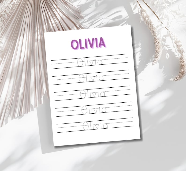 Custom Name Tracing Sheet, Handwriting Practice, Personalized Name ...