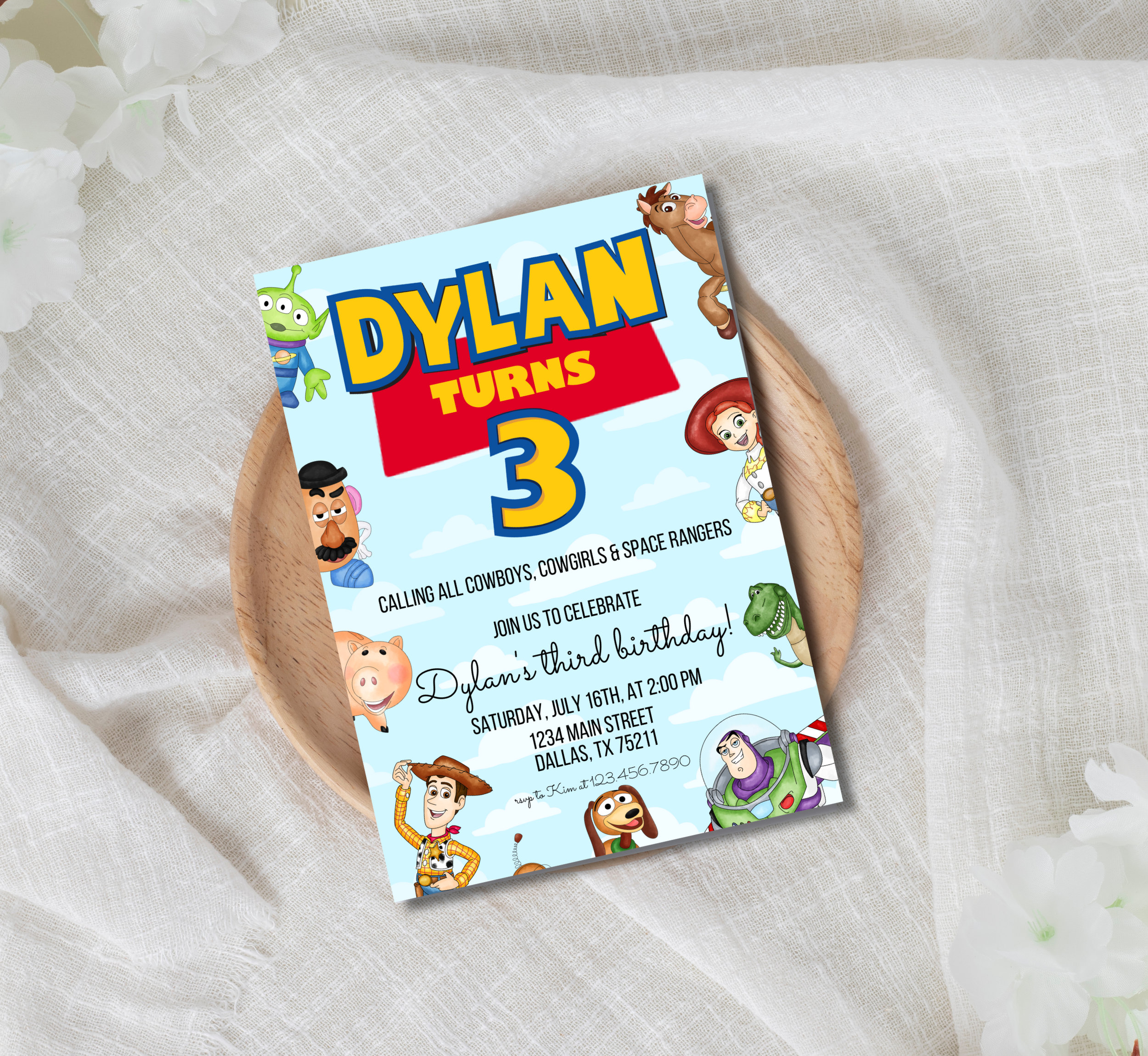 Plantilla de invitación de Toy Story, fiesta de cumpleaños de Toy Story ...