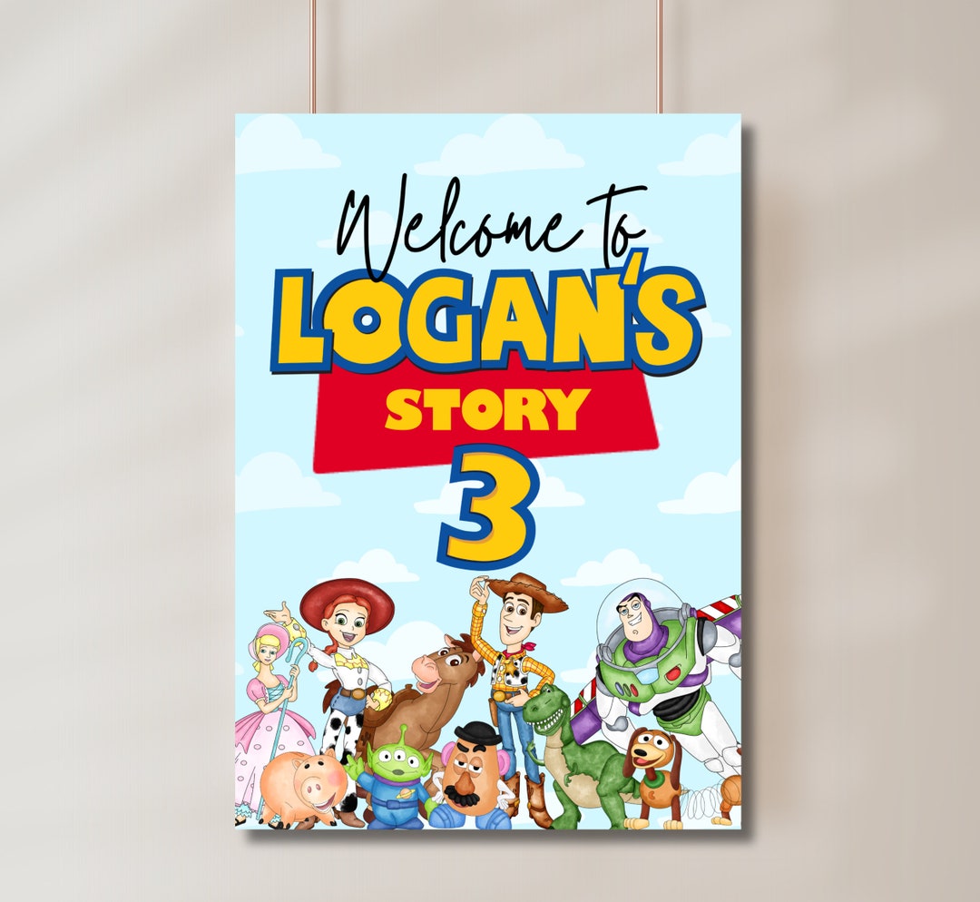 Toy Story Welcome Sign, Toy Story Welcome Board, Toy Story Printable ...