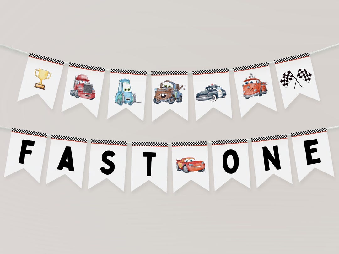 Lightning Mcqueen Birthday, Lightning Mcqueen Birthday Banner, Cars ...