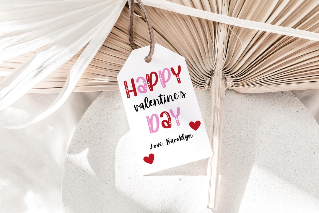 Editable Valentine Gift Tags, Printable Kids Valentine Tags, Classroom ...