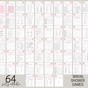 100 Editable Bridal Shower Games Bundle, She's Tying the Knot Bridal ...
