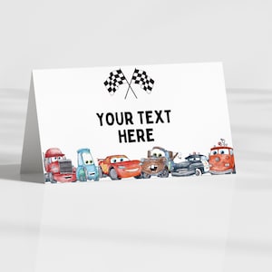 Editable Cars Party Signs, Cars Birthday Food Drink Signs, Car Party ...