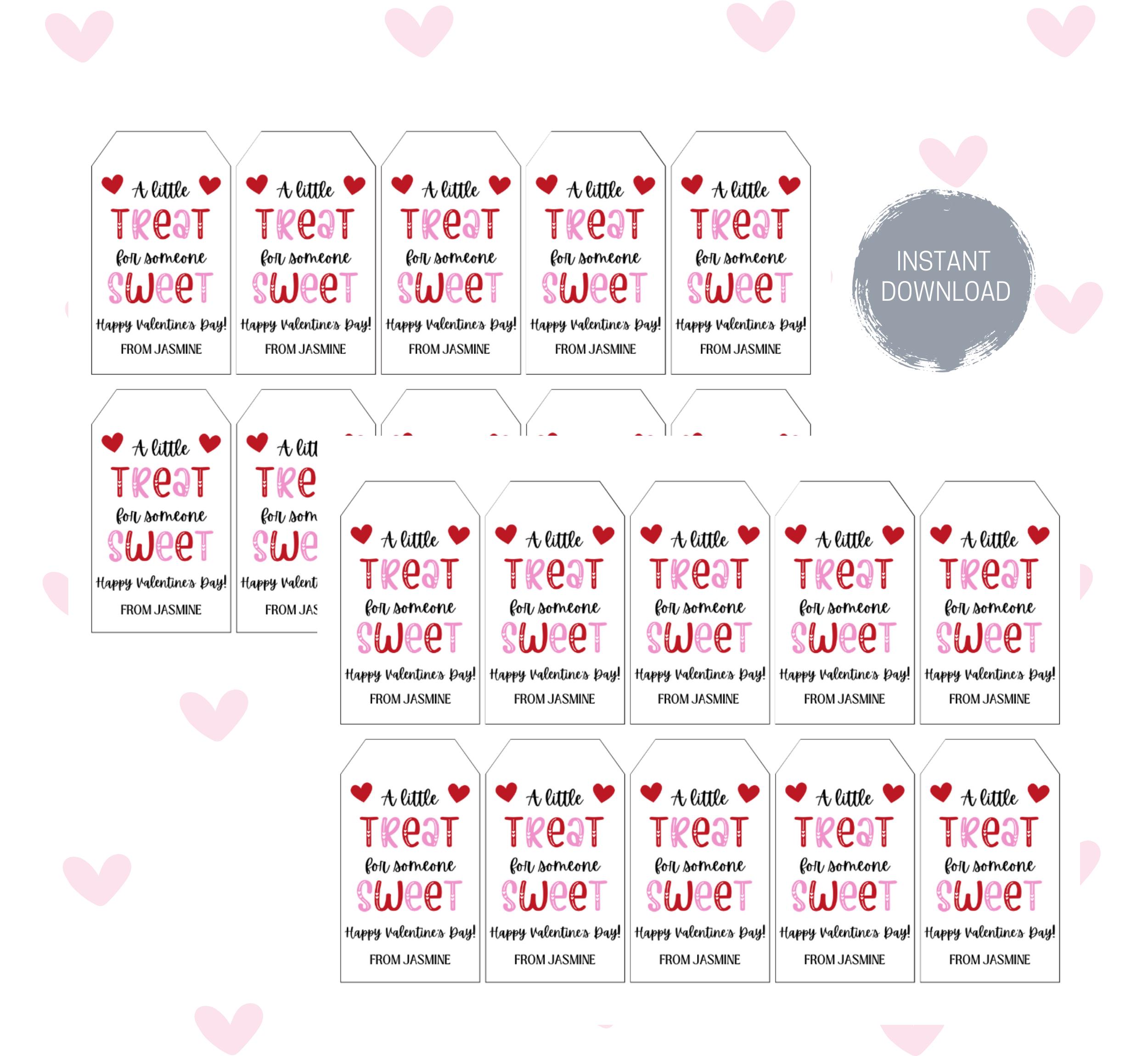 Editable Valentine Gift Tags, Printable Kids Valentine Tags, Classroom ...
