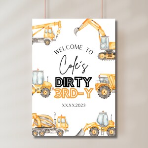 Construction Food Tents Labels, Editable Template, Construction Trucks ...