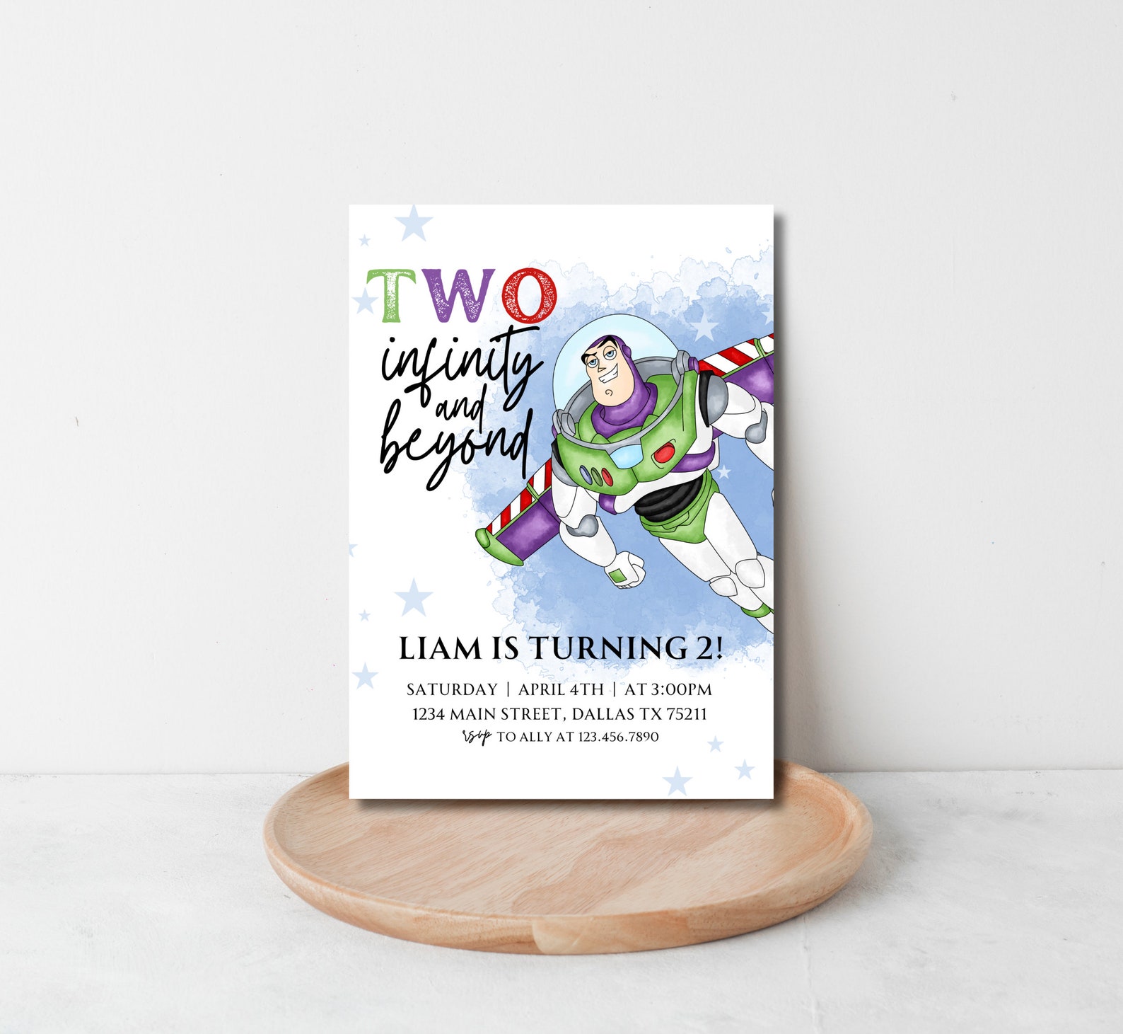 Buzz Lightyear Birthday Invitation Template, Editable Toy Story ...