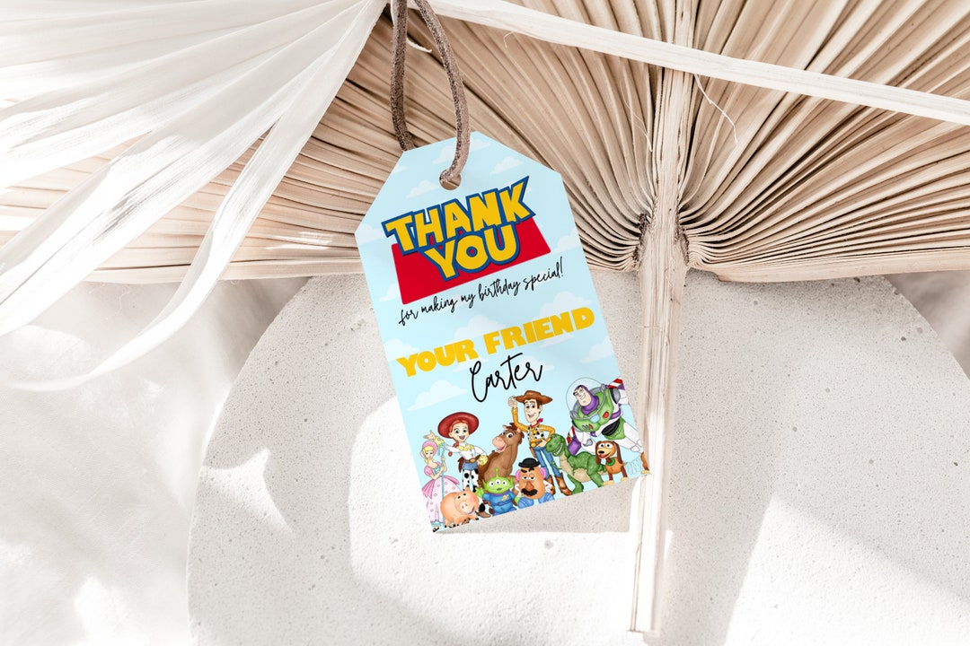 Toy Story Editable Favor Tag, Toy Story Gift Thank You Tag, Toy Story ...