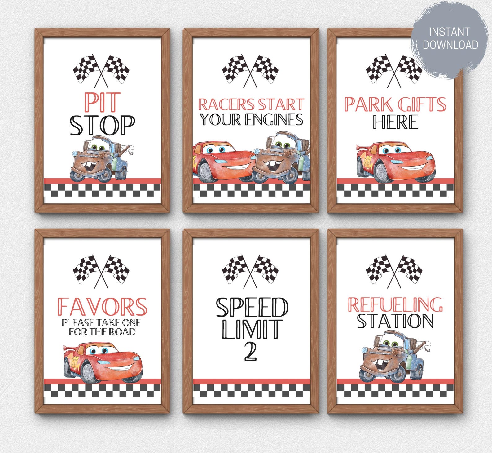 Cars Birthday Party Invitation, Lightning Mcqueen Birthday, Cars Party ...