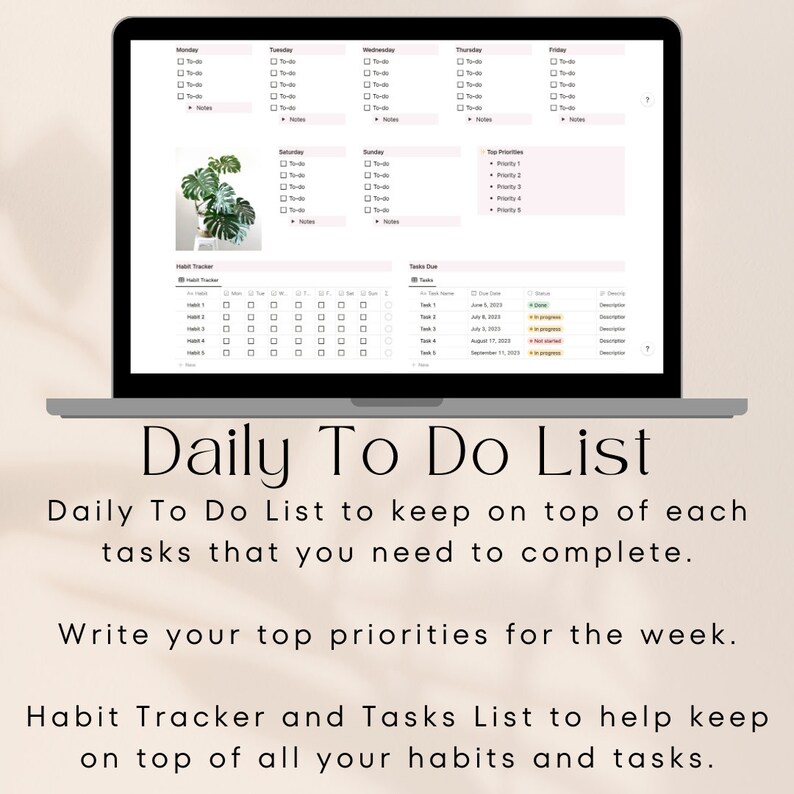 Notion Weekly Planner, Notion Life Planner, Notion Aesthetic, Notion Dashboard, Notion Habit ...