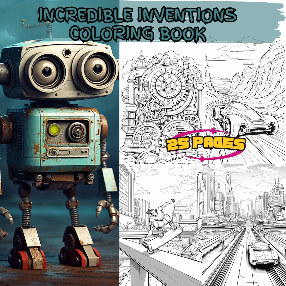 25 Incredible Inventions -themed Coloring Pages, Mandala Coloring Pages ...