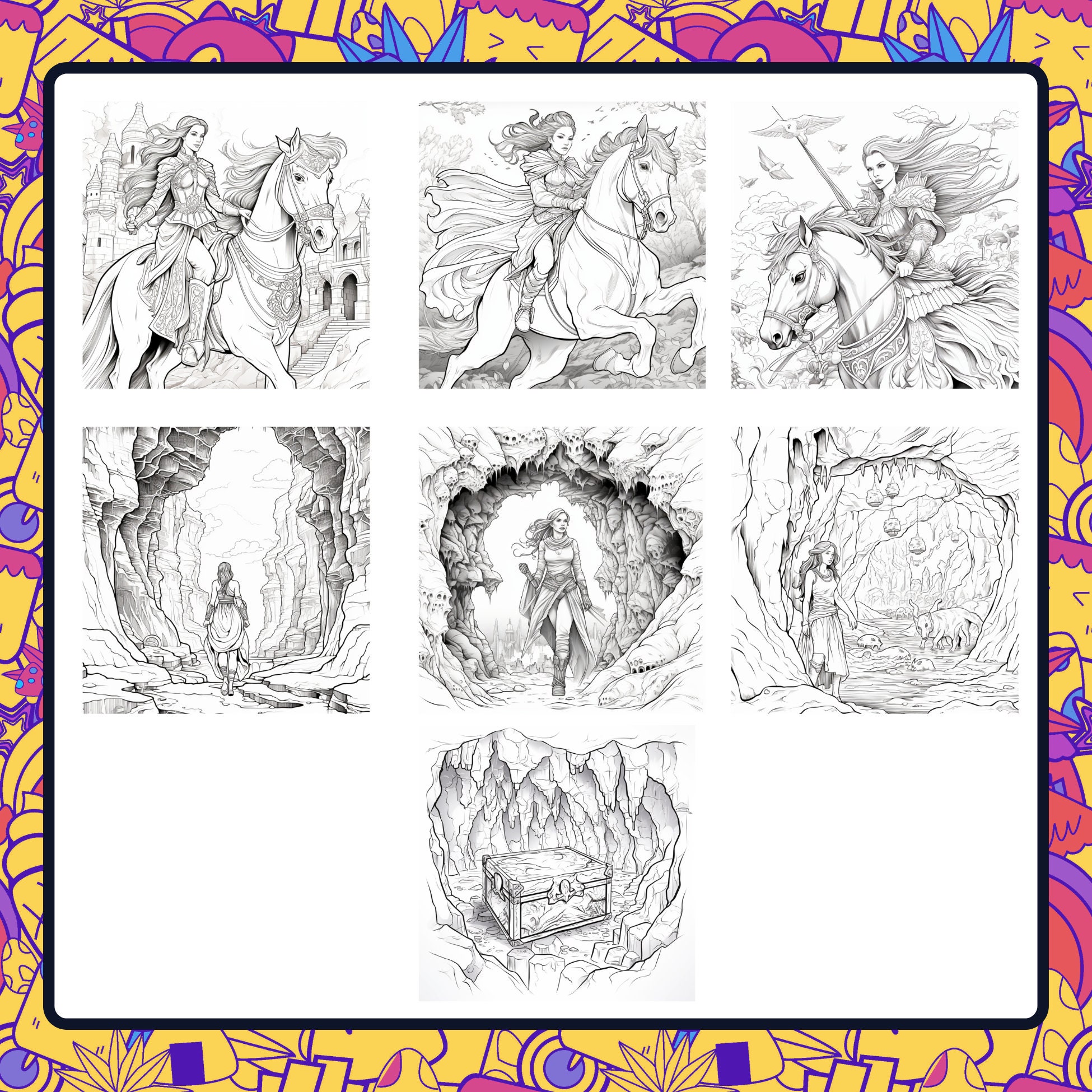 25 Amulet Quest Story-themed Coloring Pages, Adult Coloring Book ...