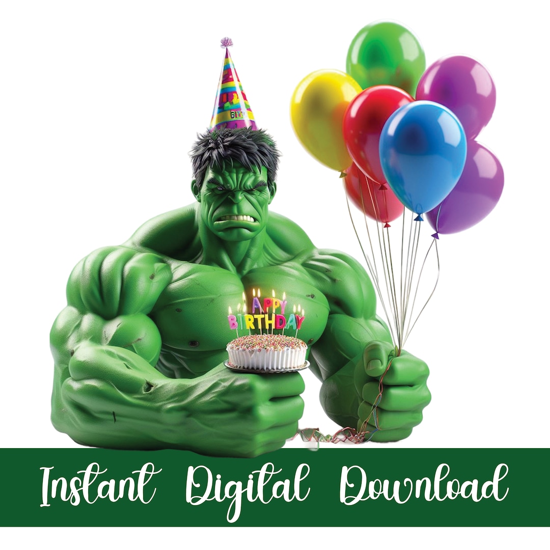 Hulk Birthday Png, Superhero Birthday Png, Hulk Smash Png, Cartoon ...