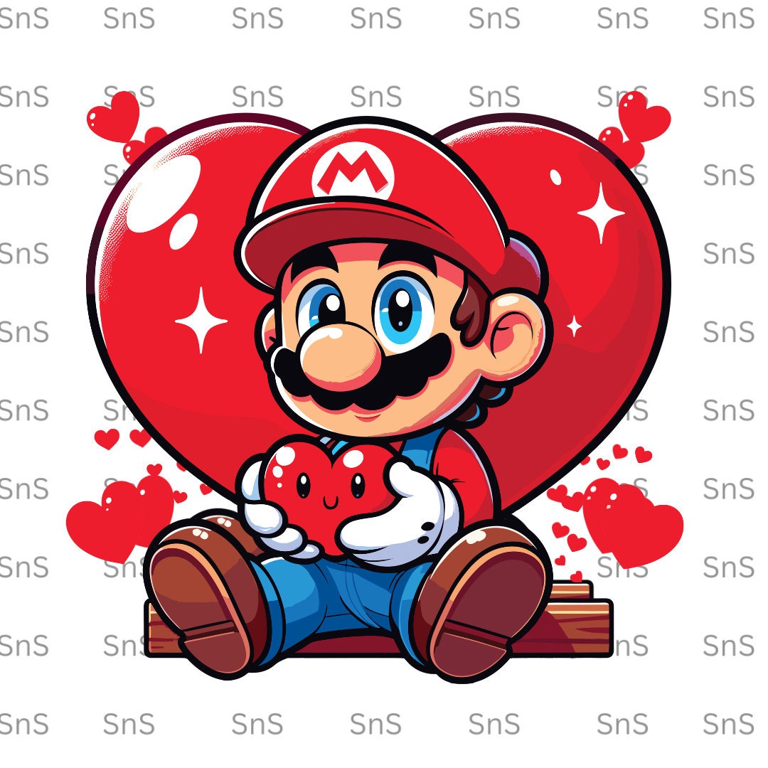 Super Mari Love Png, Retro Heart Png, Love Png, Happy Valentine's Png ...