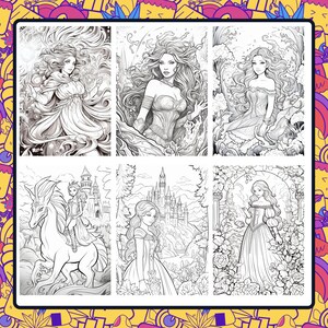 25 Princess World -themed Coloring Pages, Mandala Coloring Pages, Adult ...