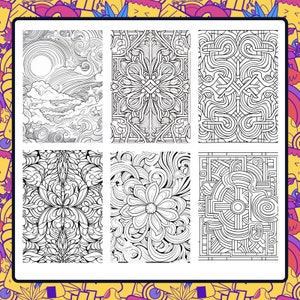 25 Intricate Patterns-themed Coloring Pages, Adult Coloring Book ...