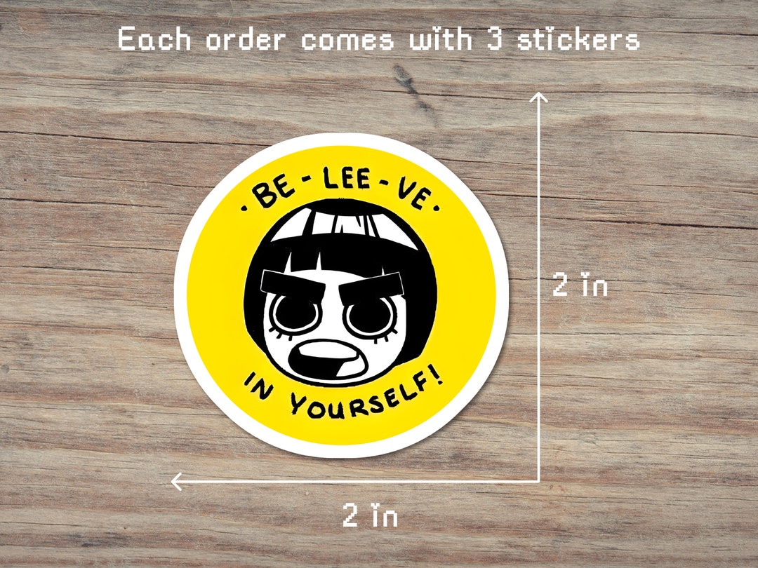 Chibi Naruto Cute Rock Lee Sticker Bee Lee Ve in Yourself - Etsy