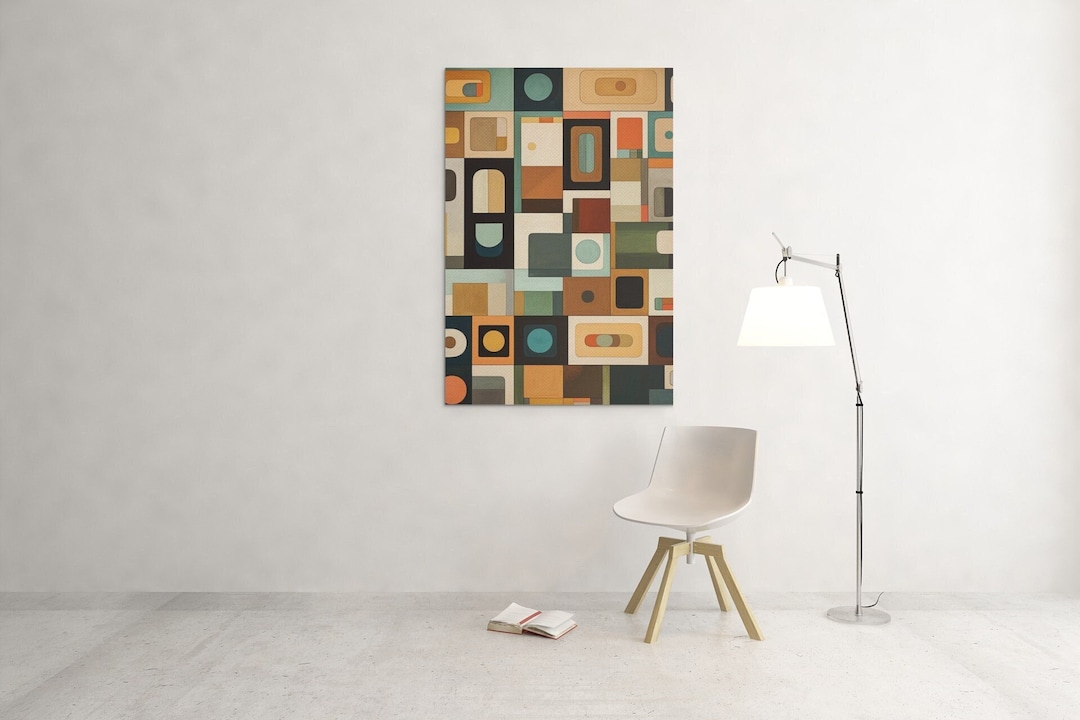 Minimal Squares Wall Art | Colorful Squares Print | Abstract Squares ...