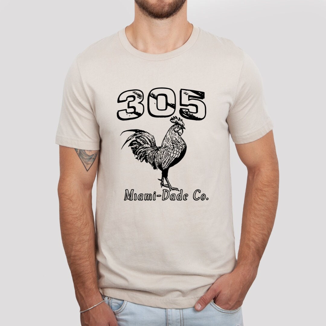 Florida Rooster, 305 Miami Tees, Miami Art Wear, 305 Day, Travel Gifts ...