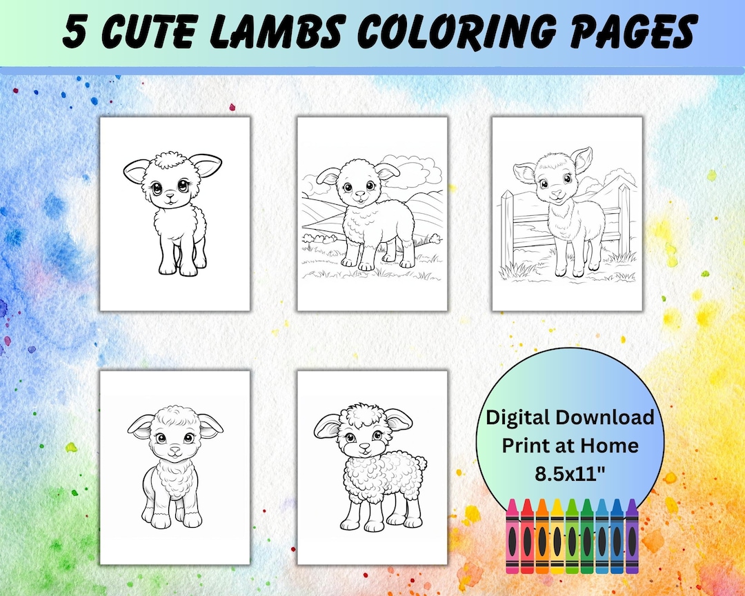 Lamb Coloring Pages Cute Lambs Coloring Pages for Kids Printable Fun ...