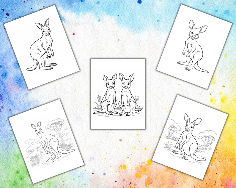 Kangaroo Coloring Pages Cute Kangaroos Coloring Pages for Kids ...