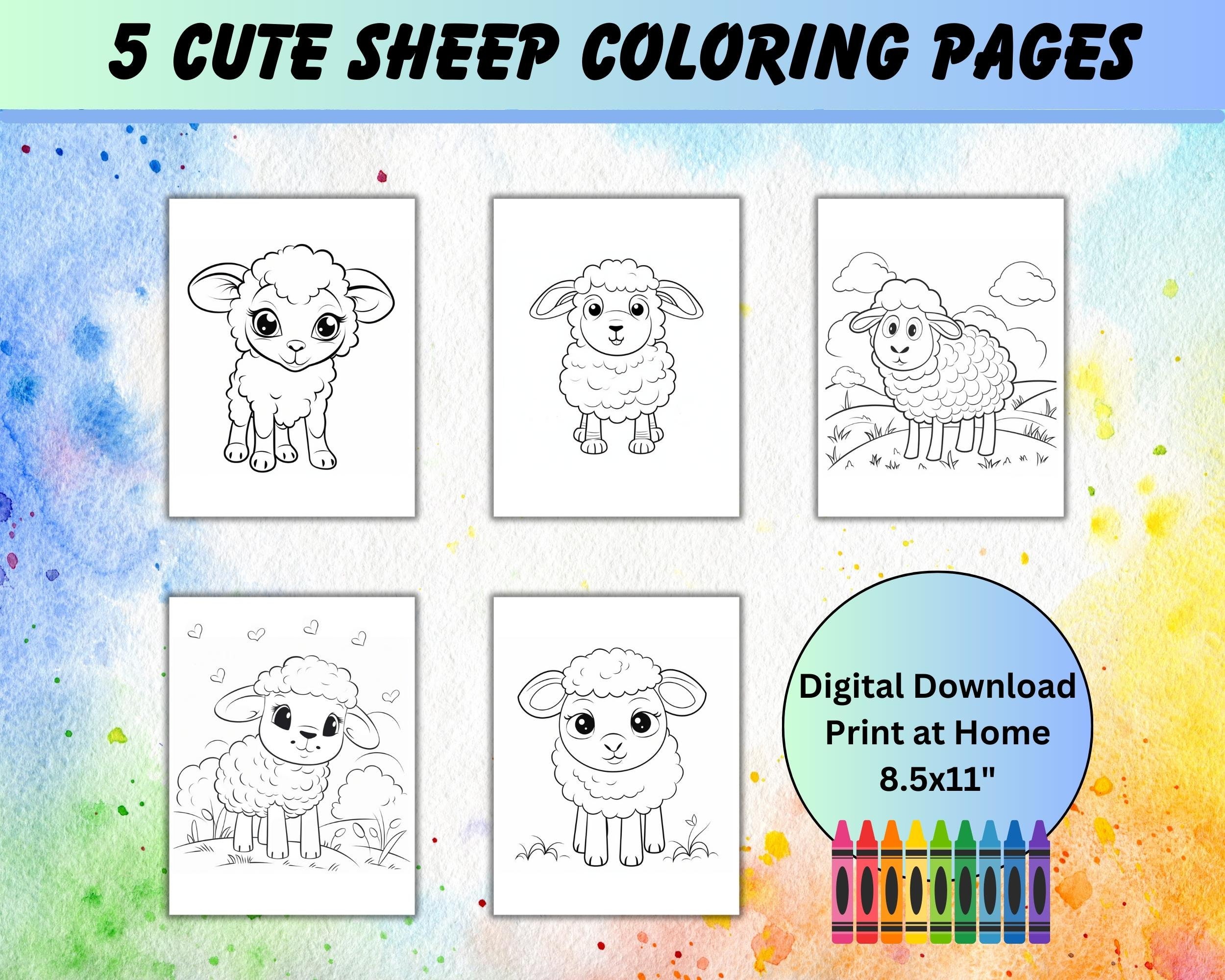 Sheep Coloring Pages Cute Sheep Coloring Pages for Kids Printable Fun ...