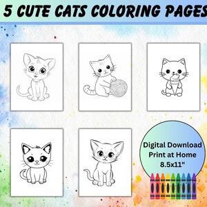 Cat Coloring Pages Cute Cats Coloring Pages for Kids Printable Fun ...