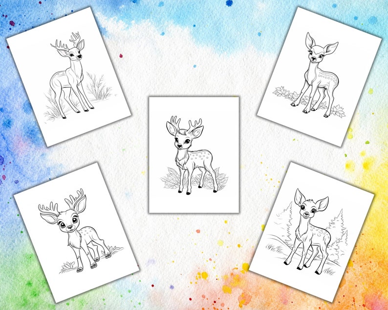 Deer Coloring Pages Cute Deer Coloring Pages for Kids Printable Fun ...