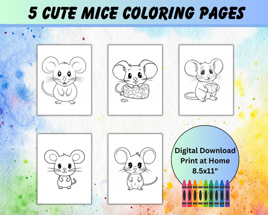Mouse Coloring Pages Cute Mice Coloring Pages for Kids Printable Fun ...