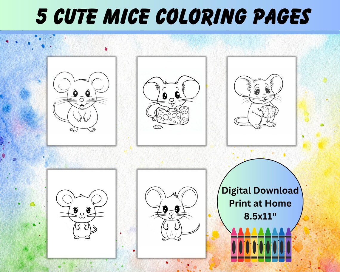 Mouse Coloring Pages Cute Mice Coloring Pages for Kids Printable Fun ...