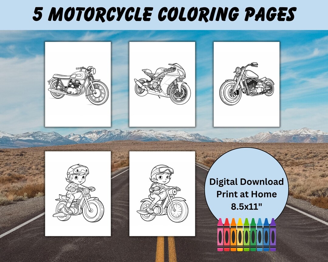 Motorcycle Coloring Pages Motorcycles Coloring Pages for Kids Printable ...