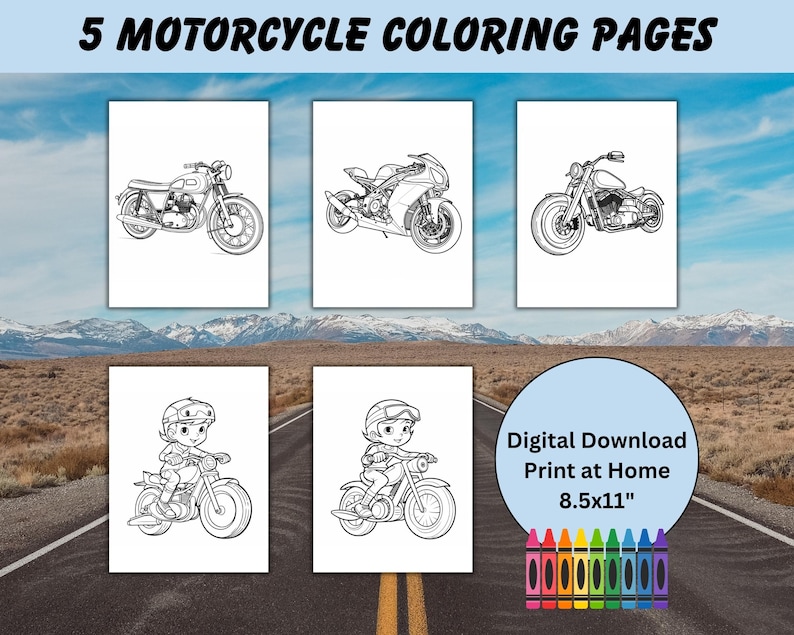 Motorcycle Coloring Pages Motorcycles Coloring Pages for Kids Printable ...
