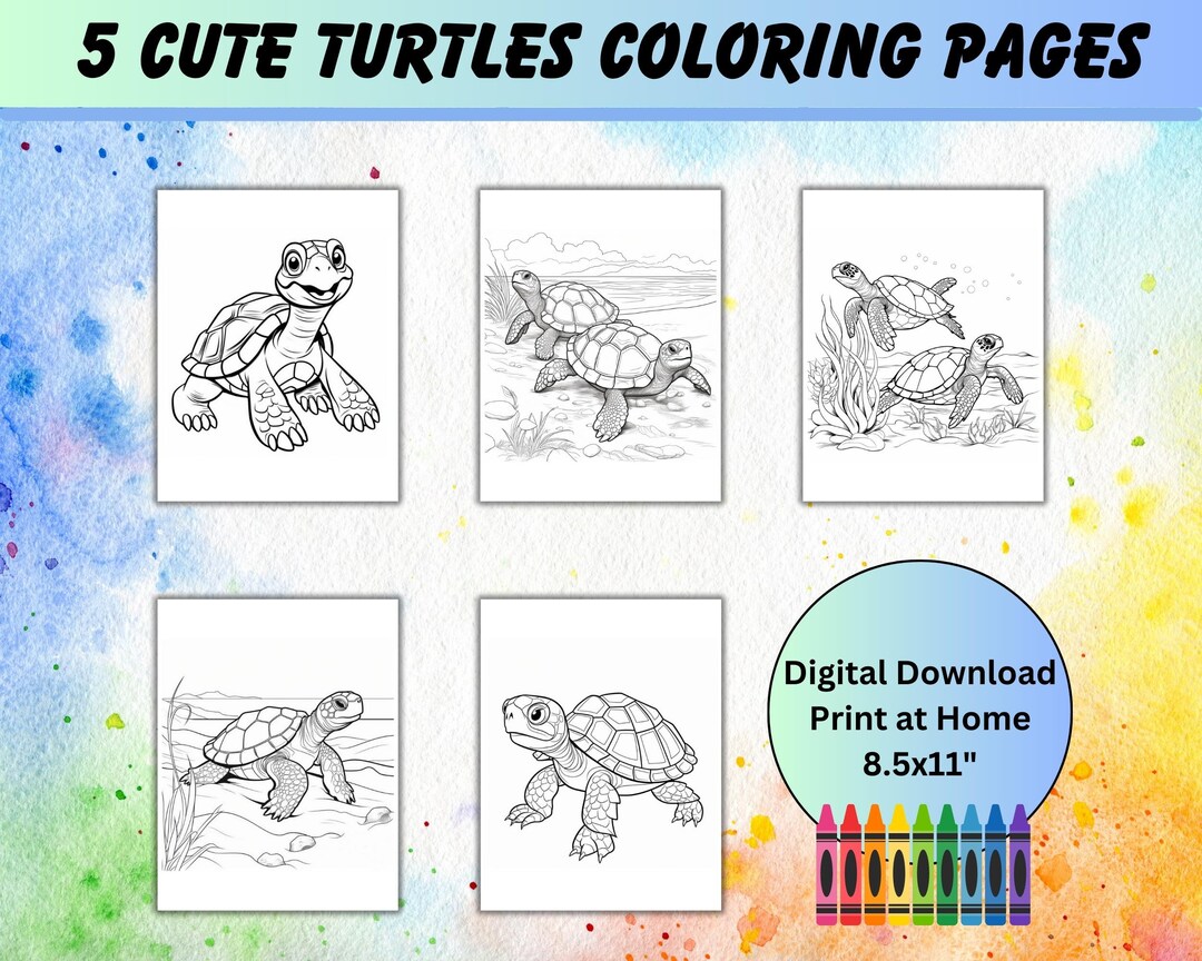 Turtle Coloring Pages Cute Turtles Coloring Pages for Kids Printable ...