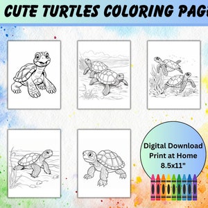 Turtle Coloring Pages Cute Turtles Coloring Pages for Kids Printable ...