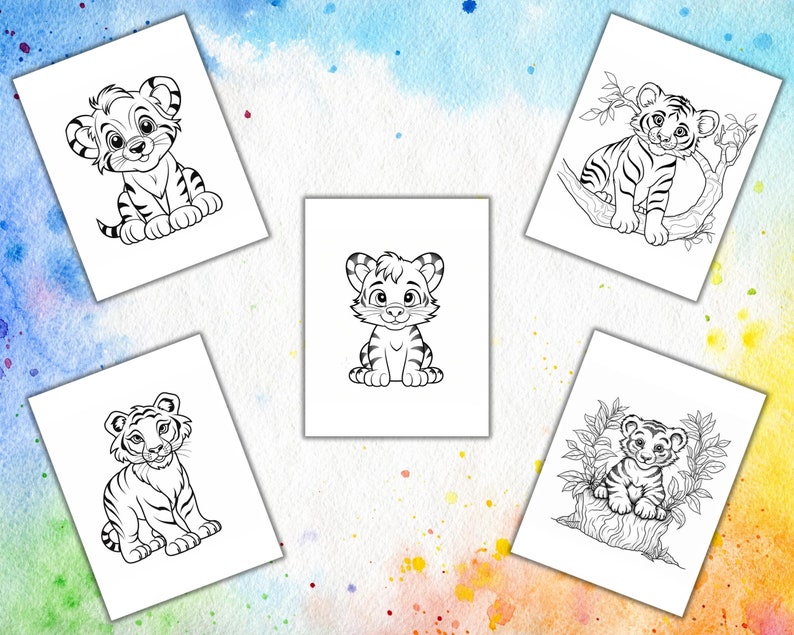 Tiger Coloring Pages Cute Tigers Coloring Pages for Kids Printable Fun ...