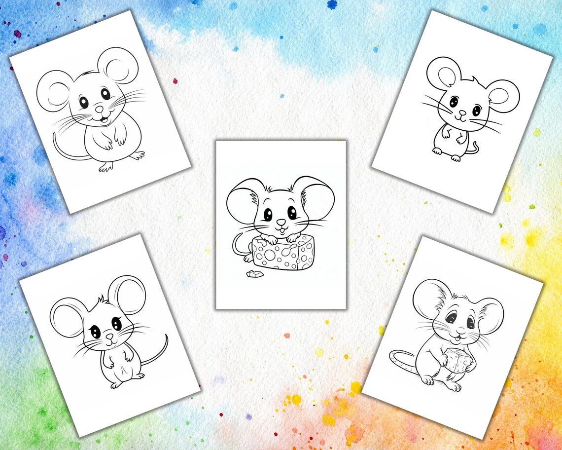 Mouse Coloring Pages Cute Mice Coloring Pages for Kids Printable Fun ...