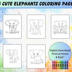 Elephant Coloring Pages Cute Elephants Coloring Pages for Kids ...