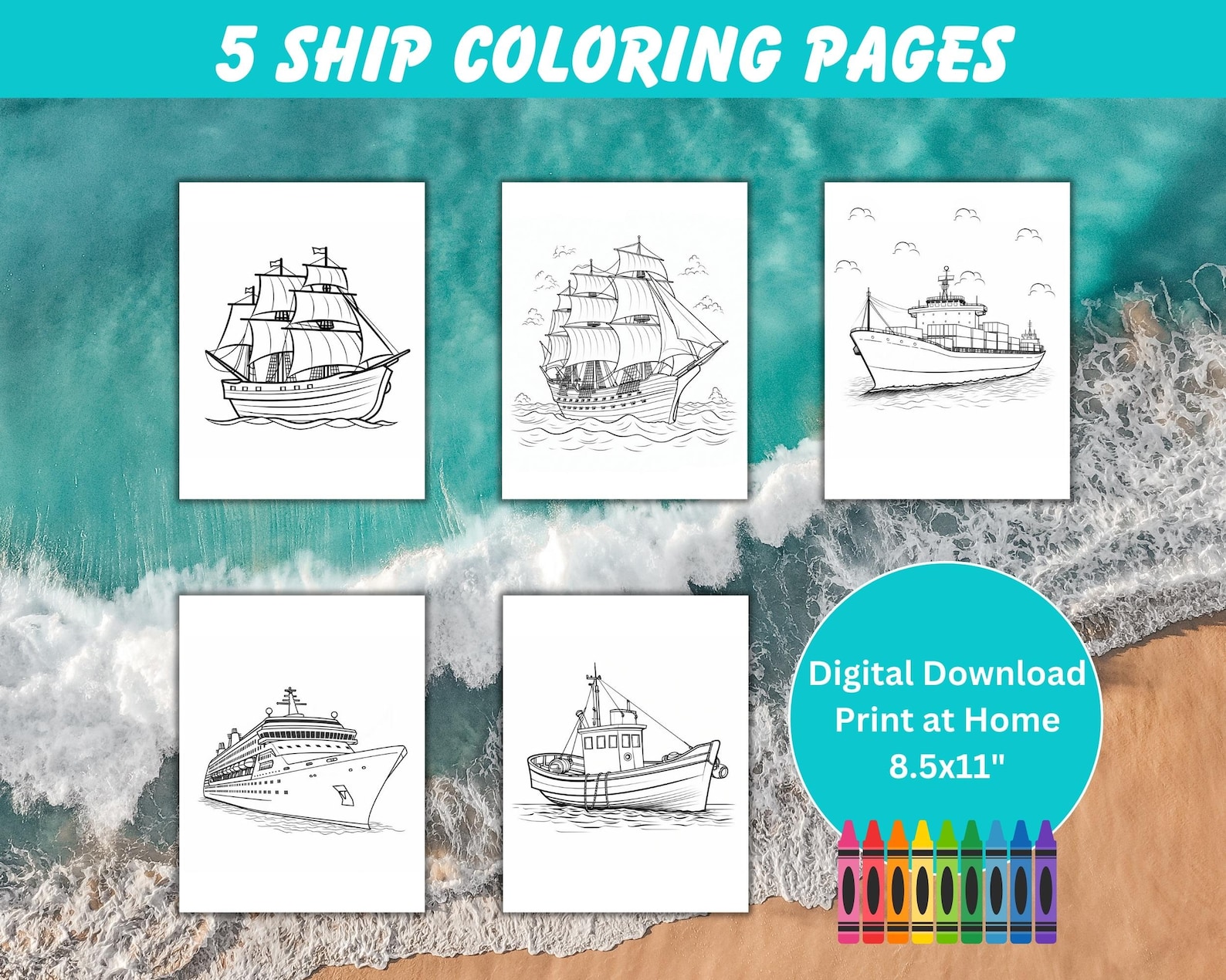 Ship Coloring Pages Ships Coloring Pages for Kids Printable Activity ...