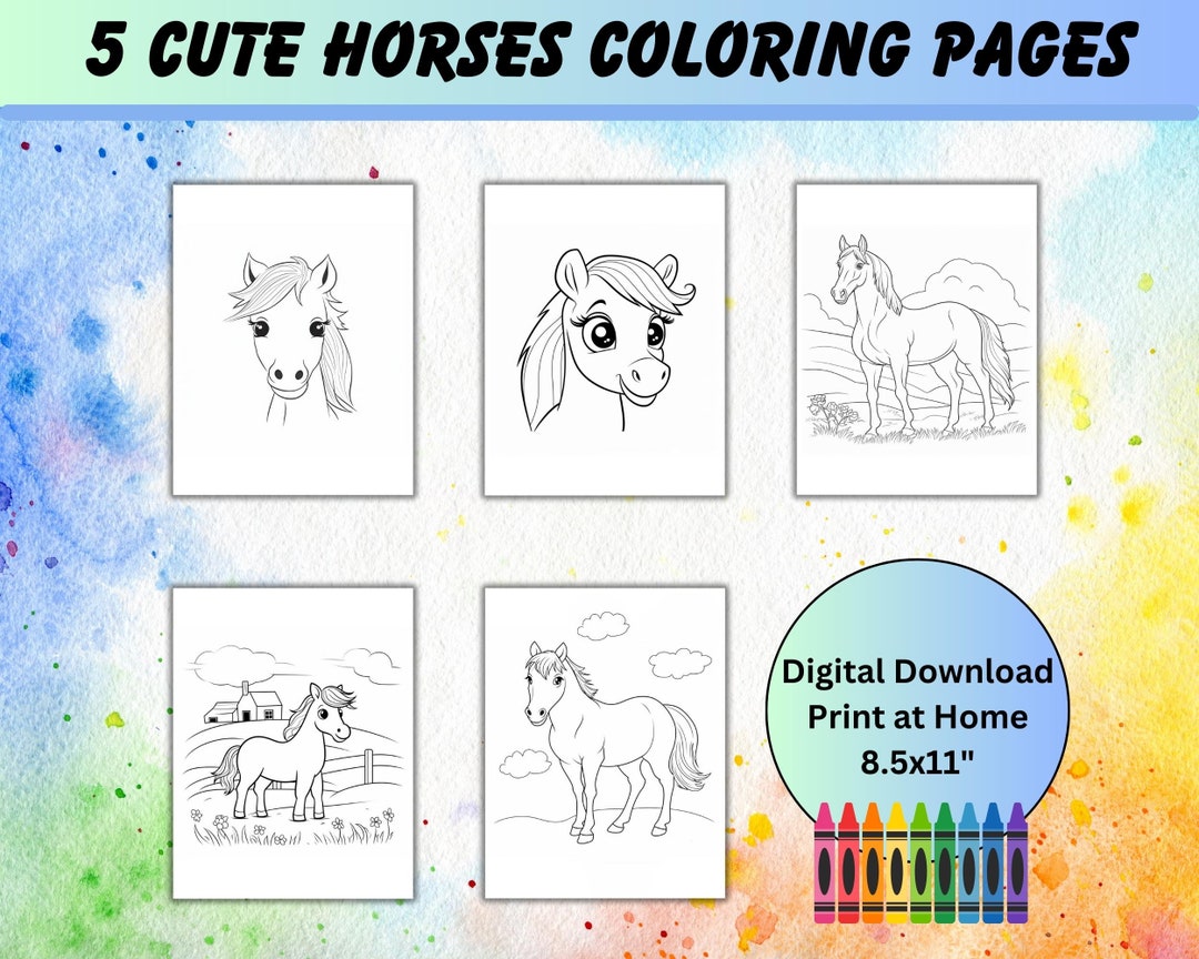 Horse Coloring Pages Cute Horses Coloring Pages for Kids Printable Fun ...