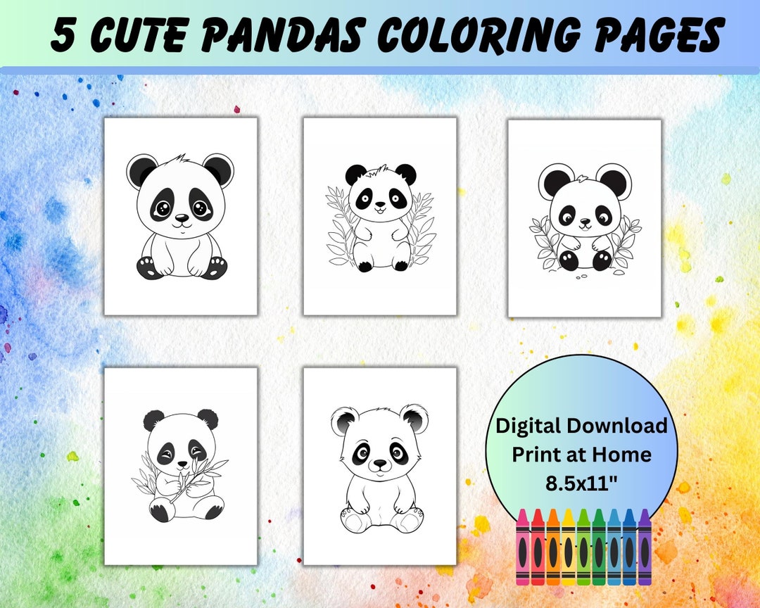 Panda Coloring Pages Cute Pandas Coloring Pages for Kids Printable Fun ...