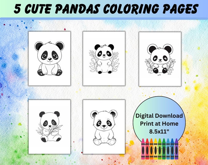 Cute Panda Coloring Pages for Kids, 21 Printable Activity Sheets ...